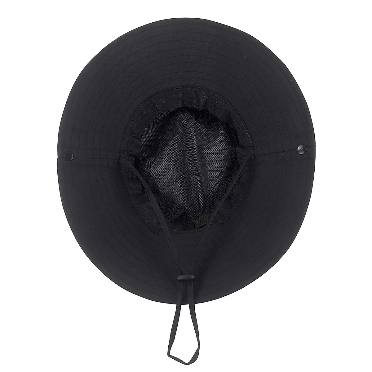 Muryobao Womens Outdoor Sun Hat Ponytail UV Protection Wide Brim Mesh Foldable Safari Beach Fishing Bucket Cap 2 Pack Black & Grey