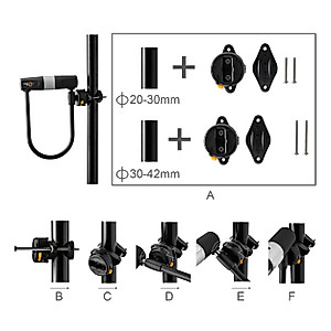 Bike U Lock with Cable - Via Velo Heavy Duty Bicycle U-Lock,14mm Shackle and 10mm x1.8m Cable with Mounting Bracket for Road, Mountain, Electric & Folding Bike