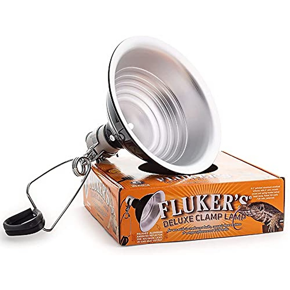Fluker's Repta-Clamp Lamp with Switch Black 8.5in - Includes Attached DBDPet Pro-Tip Guide