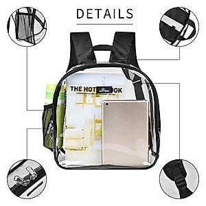 MAY TREE Small Clear Backpack Stadium Approved for Concert, Beach, Work, Travel & Sporting