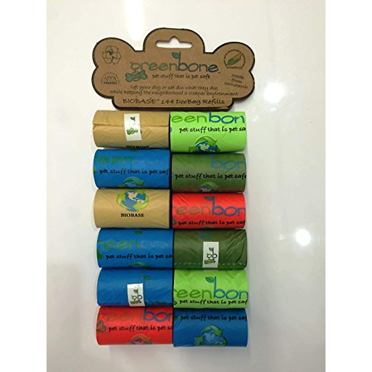 Greenbone Waste Bag Refill Pack, 12 Rolls