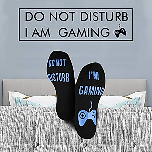 Birthday Gifts For Mens,Do Not Disturb Im Gaming Socks for Men,Teen Boys Gifts Ideas,Fathers Day Funny Gifts For Dad Sons