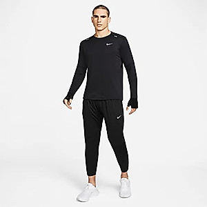 Nike Men's Therma-FIT Repel Challenger Running Pants, Black/Reflective Silver, Large