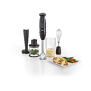 Braun Multiquick 5 Vario Hand Blender (SS Blending Shaft+1.5C Chopper+ Masher + Whisk+ Beaker), MQ5027, Black