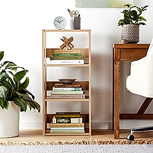 IRIS OHYAMA USA 3 Tier Open Bookshelf Bookcase for Small Spaces, Farmhouse Bedroom, Office, Living Room, Indoor Shelf for Home Décor, Books, Plants and More, 16 inch, MED, Natural