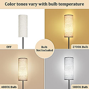 PARTPHONER Floor Lamp for Living Room, Modern Standing Lamps with Lampshade, Minimalist Tall Lamp with Foot Switch for Living Room, Bedroom, Kids Room, Office(Bulb Not Included)