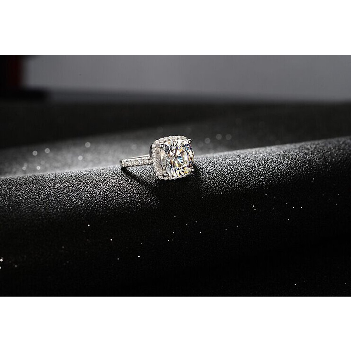 TenFit Jewelry 3 Carat VVS1 Simulated Diamond Engagement ring for Women silver Wedding Jewelry, Size:7