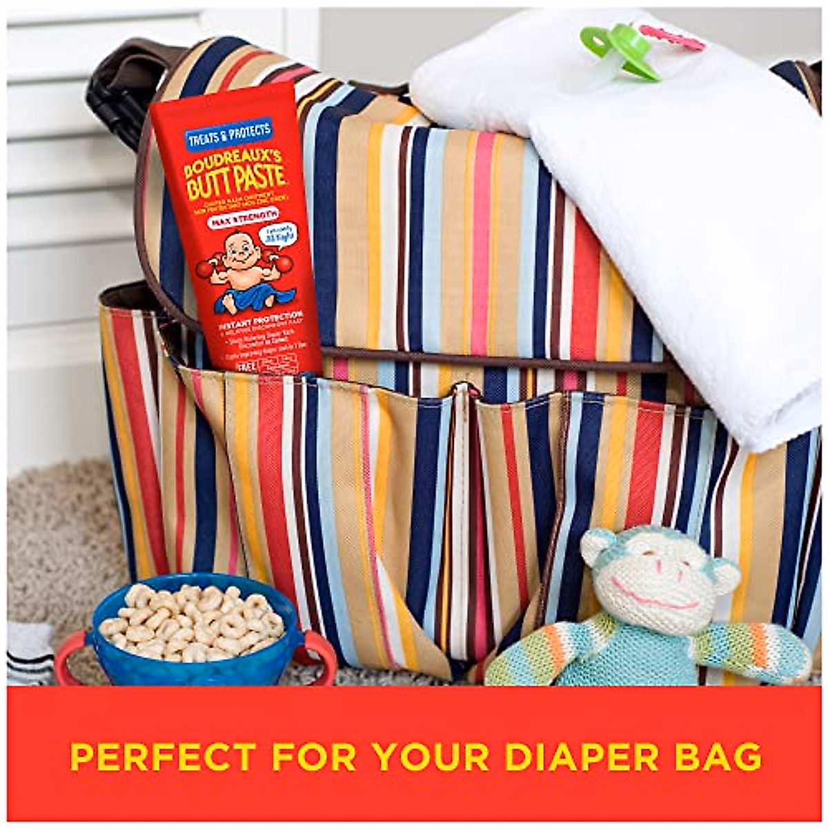 Boudreaux's Butt Paste Maximum Strength Diaper Rash Cream, Ointment for Baby, 4 oz Tube