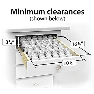 Lynk Professional® Spice Drawer Organizer - Heavy Gauge Steel 4 Tier Spice Rack - Drawer Insert Tray for Spice Jars, Herbs and Seasoning - Kitchen Cabinet Drawer Storage - Silver Metallic, Medium