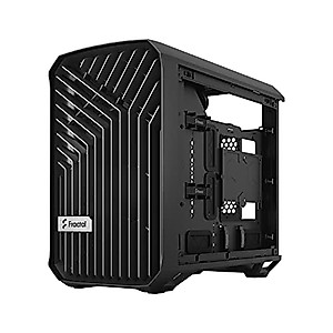 Fractal Design Torrent Nano Black - Solid Side Panel - Open Grille for Maximum air Intake - 180mm PWM Fan Included - Type C - mITX Airflow Mini Tower PC Gaming Case