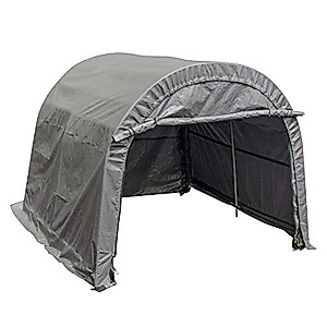 walnest Large Heavy Duty Carport Car Canopy Portable Garage Car Canopy Boat Shelter Tent for Party, Wedding, Garden Storage Grey, Round Top Style Portable 10 x 10 x 8 ft