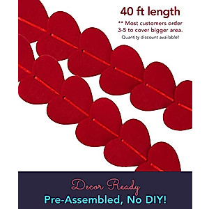 Norcalway Valentines Decorations for Home - 102 Pcs Perfect Valentines Day Decor Premium Felt Valentine Garland and Love Banner - Romantic Decorations Special Night for Home and Hotel