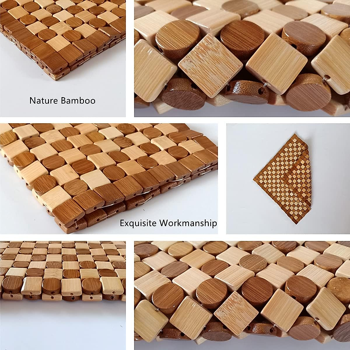 HJJKKH Chair Seat Pad, Summer Office Chair Seat Cushion,Cooling Car Seat Mat, Breathable Cover for Auto Supplies Home Sofa Pads Rayon Derived from Bamboo