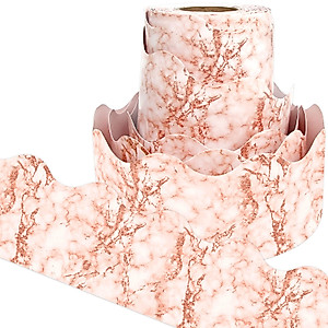 Orange Bulletin Board Borders Marble Scalloped Border Trim 52 Feet for Classroom School Party Decoration