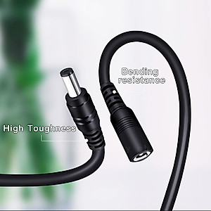 lkelyonewy 6 Pack Dc Power Supply 1 Female to 2 Male 5.5Mm X 2.1Mm Jack Camera Cable Barrel Plug Y Splitter Adapter Wire for CCTV Cameras Led Light Strip and More