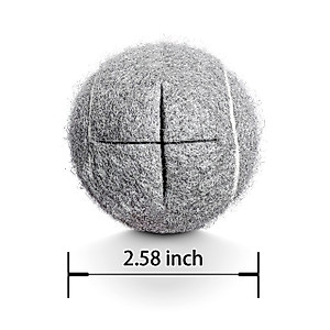 HPWFHPLF Precut Tennis Balls, 4PCS Walker Glide Balls, Heavy Duty Long Lasting Felt Pads for Furniture Legs and Floor Protection (Grey)