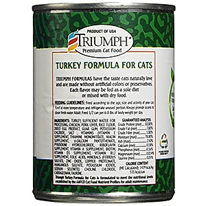 Triumph Turkey Canned Cat Food, Case Of 12, 13 Oz.