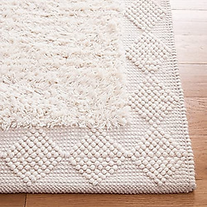 Safavieh Natura Collection 6' x 9' Ivory NAT722A Handmade Rustic Textured Wool Area Rug