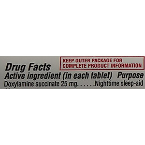 KIRKLAND SIGNATURE Sleep Aid Doxylamine Succinate 25 Mg X Tabs (53201812) No Flavor 96 Count, Packaging May Vary