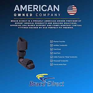 Brace Direct 90 Degree Comfort Padded Night Splint- Soft Sleeping Boot- Stretch for Plantar Fasciitis, Achilles Tendinitis and Heel Pain- Right or Left Foot- Men or Women