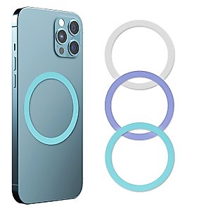 CheukKee 3Pcs Mag Safe Metal Ring Sticker,Mag-Safe Case Converter Adapter Ring for Magsafe Magnetic Wireless Charging Phone Car Mount Compatible with Cell Phone Android Samsung Galaxy Pixel iPhone