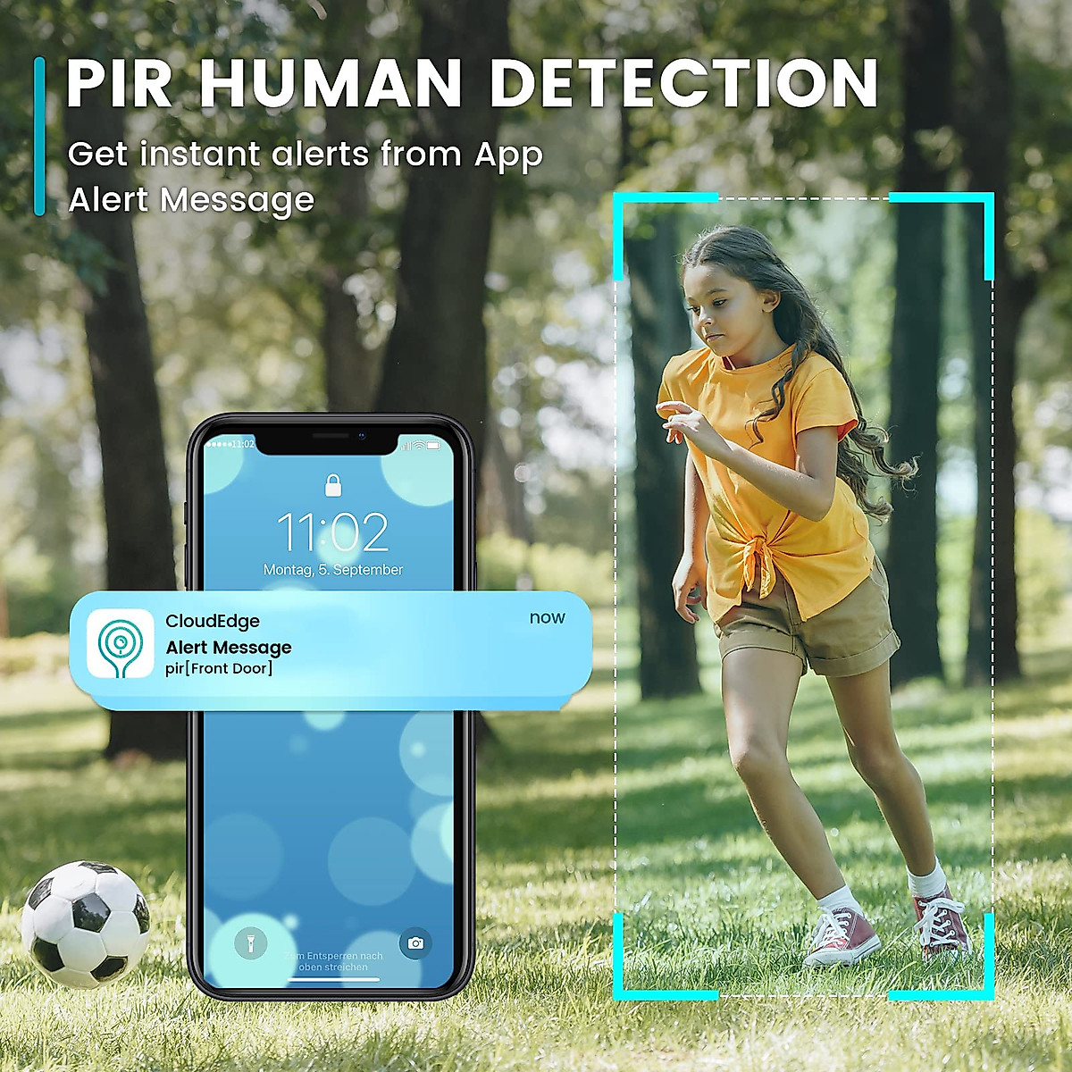 XTU Doorbell Camera with Chime, Video Doorbell Wireless with Motion Zones Customization, Voice Changer, PIR Human Detection, No Monthly fees, Battery-Powered Smart WiFi Doorbell for Home Security