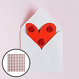 ARTIBETTER 200pcs Mini Brads Iron Metal Brad Paper Fastener for Scrapbooking Craft DIY Paper Red