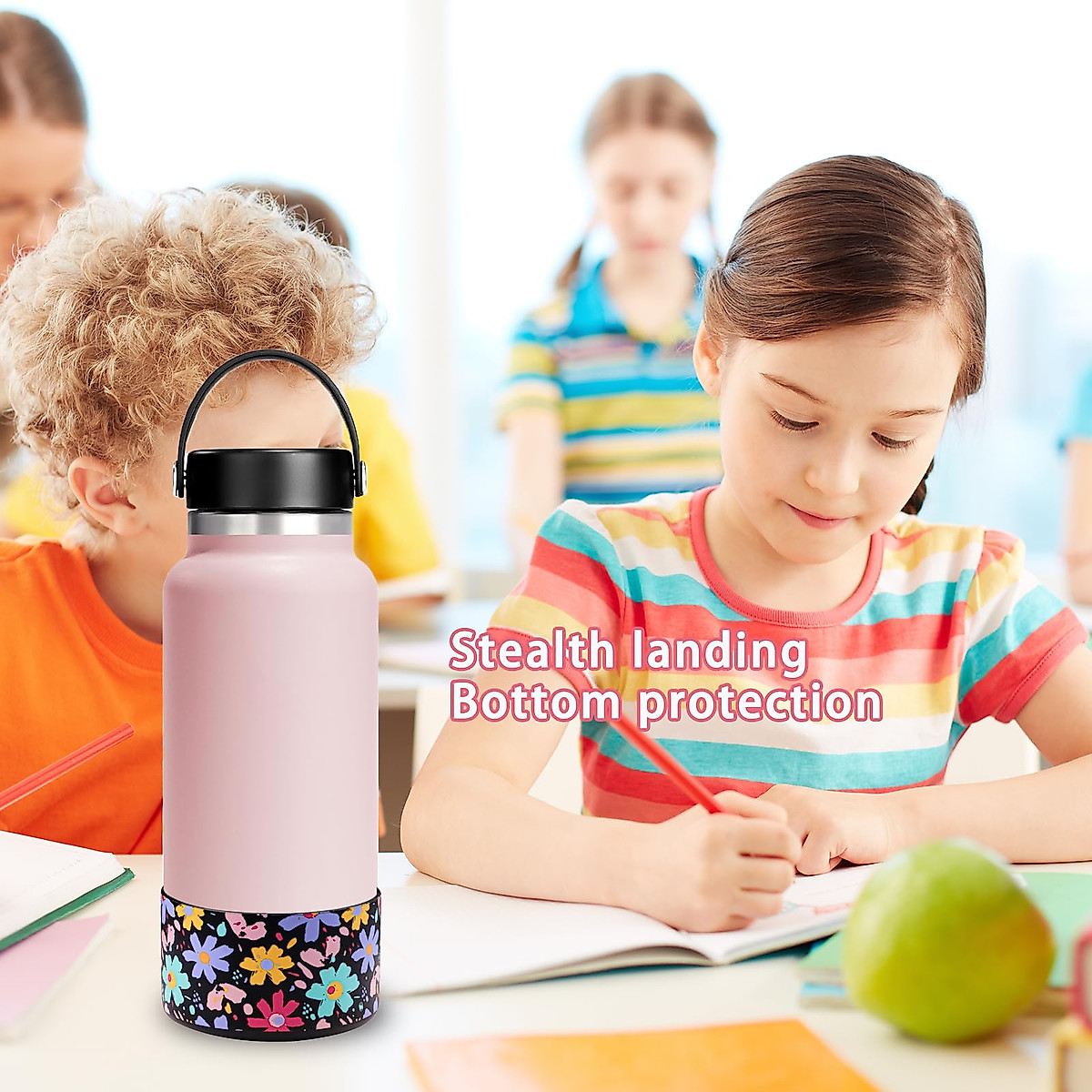 HEYSKAY Protective Flask Silicone Boot 12-24oz for Hydro Flask Water Bottle Bottom Cover Base, and Compatible with Stanley, Yeti, Simple Modern and Other Water Bottle with 2.85inch Bottom Diameter