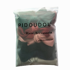 PIDOUDOU Set of 6 Big Satin Solid 8 Inch Bow Hair Clips Women Barrettes