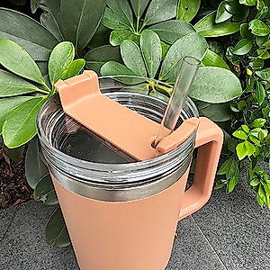 HeyMoly Tumbler Lids 2 Pack Fit for Stanley Tumbler 40 oz, Spill Proof and Splash Resistant Lids for Stanley Tumbler Cup 40 oz and other Tumbler 40 oz, Stanley Tumbler Accessories (2 Pack, Pink Dusk)