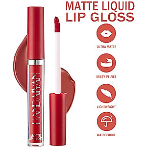 CCbeauty Matte Liquid Lipstick Set 6 Colors Velvet Smooth Lip Stick Waterproof Long Lasting Pigmented Non-Stick Cup Not Fade Pink Lip Makeup Mothers Valentine's Day Gift Sets for Her Women