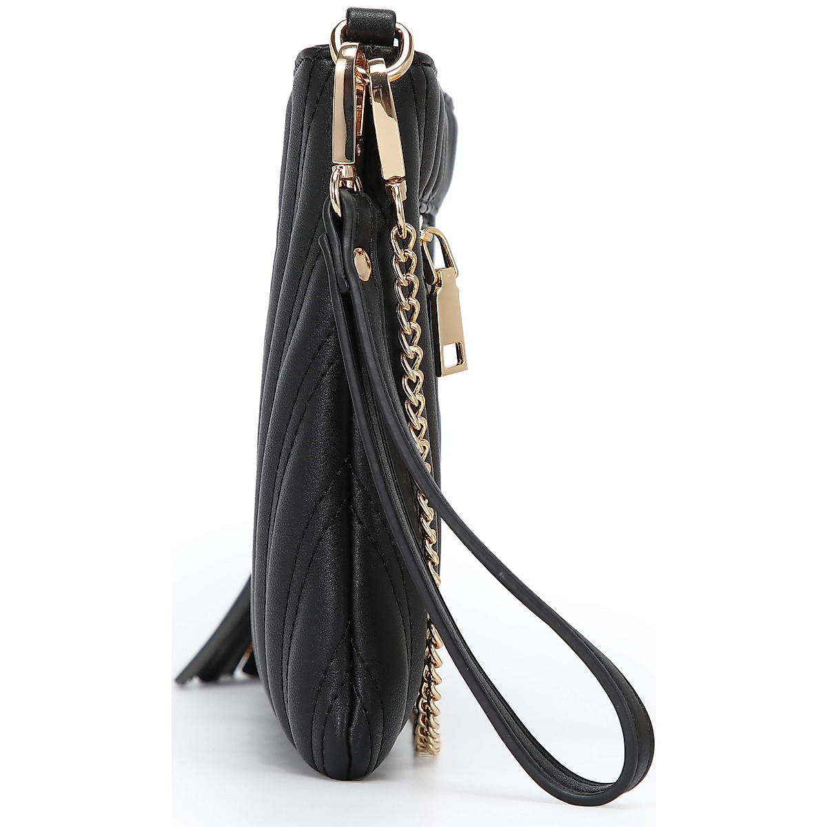 lola mae Women's Wristlet Handbags Simple Quilted Small Clutch Crossbody Bag