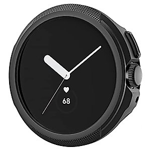 Spigen Liquid Air Armor Designed for Google Pixel Watch Case Anti-Scratch Protective Soft TPU Cover Case (2022) - Matte Black