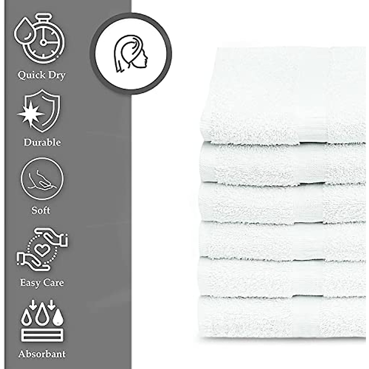 GOLD TEXTILES 84 Pack Economy White Bath Towels Bulk (22x44 Inches) Cotton Blend Multi-Purpose Hotel Towel for Commercial and Home Use –Lightweight, Easy Care & Quick Drying