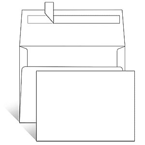 Goefun White Blank Cards and Envelopes 4 x 6 Flat Cards and A6 Envelopes Self Seal 100 Pack for Wedding, Invitations, DIY Greeting Cards, Thank You Cards & All Occasion (Unfolded)