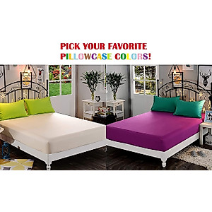 Elegant Comfort 1500 Premium Hotel Quality 1-Piece Fitted Sheet, Softest Quality Microfiber - Deep Pocket up to 16 inch, Wrinkle and Fade Resistant, Twin/Twin XL, White