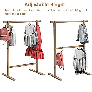 VOGUSLAND Dress up Rack, Child Garment Rack, Kids Clothing Rack for Small Space(29.5" W x 17.5" D x 38.5" H)