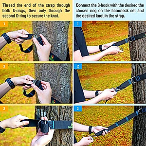 Tranquillo Double Hammock 2 Persons Polyester Hammock 550lbs Portable Camping Hammock with Hammock Tree Straps/Indoor Travel Patio Garden, Black