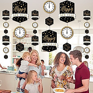 Big Dot of Happiness New Year’s Eve - Gold - New Years Eve Party DIY Dangler Backdrop - Hanging Vertical Decorations - 30 Pieces