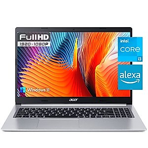acer 2023 Newest Aspire 5 Slim Essential Laptop, 15.6" Full HD IPS Display, 8GB RAM, 256GB SSD, Intel Dual-Core i3 Processor Up to 4.1 GHz, HDMI, Windows 11 S