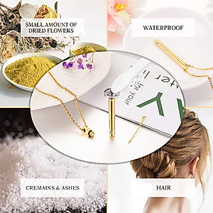 XIUDA Urn Necklace Pendant for Memorial Ashes with Stainless Steel Keepsake Ash Jewelry