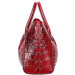 PIJUSHI Women Handbags Crocodile Purse Designer Top Handle Satchel Handbags For Women (5002A, Red)
