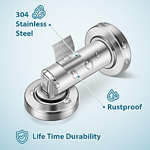 Door Stopper,2 Pack Magnetic Door Stop, Heavy Duty Stainless Steel Door Catch, Holder Your Door, Modern Wall/Ground Mount Door Stopper