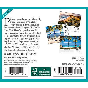 Willow Creek Press Ah, The Beach! Daily 2024 Box/Desk Calendar (5.86" x 4.72")