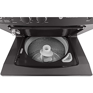 GE GUD27GSPMDG Spacemaker Series 27 Inch Gas Laundry Center with 3.8 cu. ft. Washer Capacity in Diamond Gray