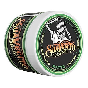 Suavecito Pomade Matte (No Shine) Formula 4 oz, 1 Pack - Medium Hold Hair Pomade For Men - Matte Hair Paste For Natural Texture Hairstyles