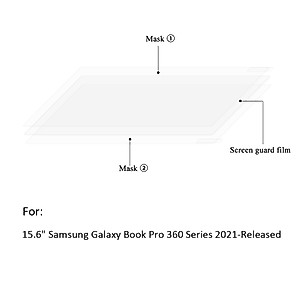 Arisase (3 Pack Clear Screen Protector for 15.6" Samsung Galaxy Book Pro 360 Series with 16:9 Aspect Ratio Laptop (15.6 Inches)