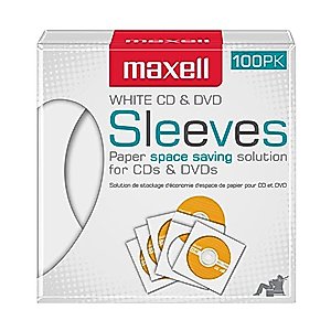 Maxell CD/DVD Storage Sleeves