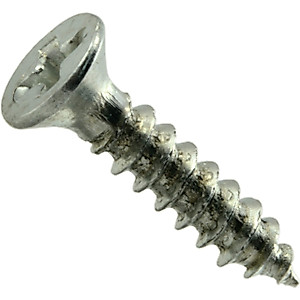 Hard-to-Find Fastener 014973291686 Phillips Flat Wood Screws, 4 x 1/2-Inch , zinc