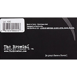 The BrowGal – Professional Hand-Made Slant Tweezer – Exclusive for Eyebrows Facial Hair, Ingrown Hair Removal & Blackhead - Handy & Portable Tool, Easily Grip with Safety, Anti-rust – 3.9 In, Black